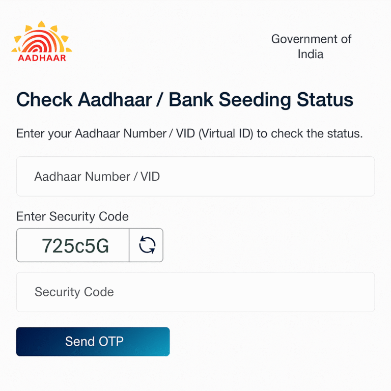 Aadhaar Seeding Status with Bank: How to Check, Link & Troubleshoot ...